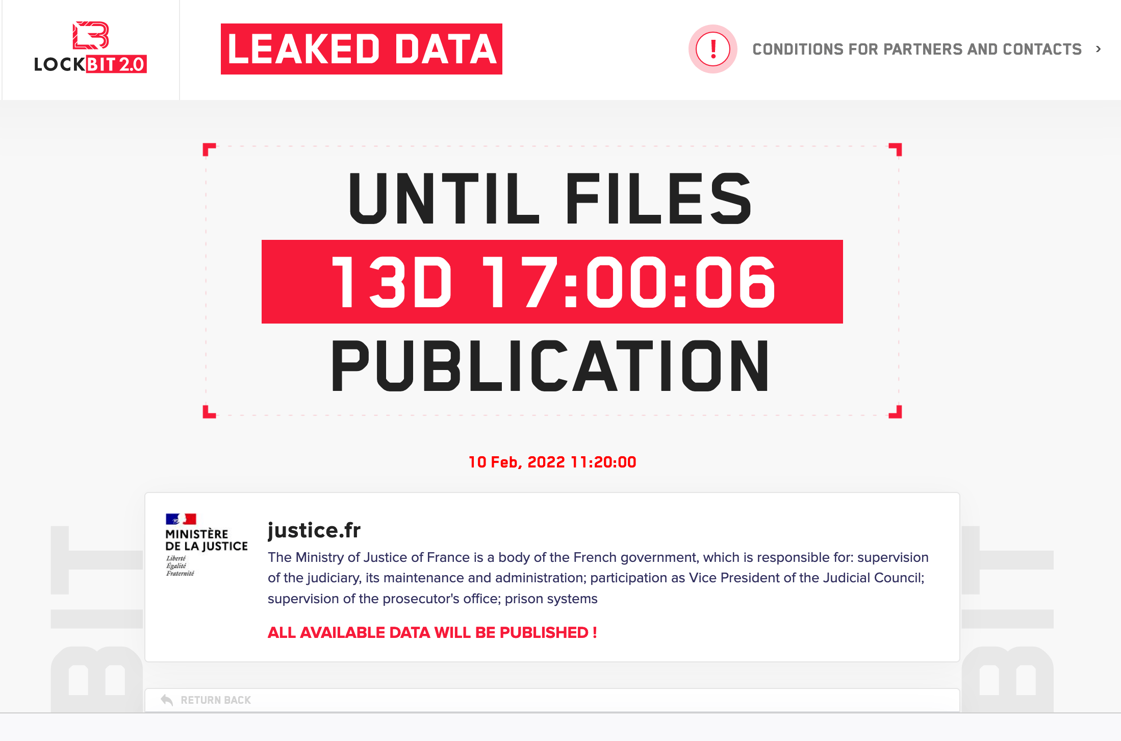 Ransomware group says it took files from French Ministry of Justice ...